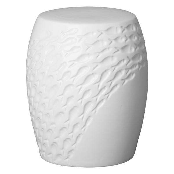 17 in. Fish Ceramic Garden Stool | Emissary