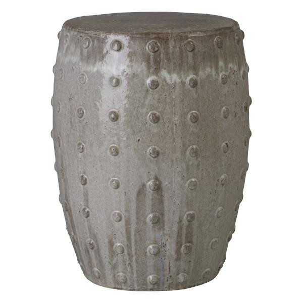 Stud 22 in. Gray Ceramic Garden Stool | Emissary