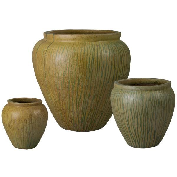 Urge Set of 3 Distressed Antique Ceramic Planters | Emissary
