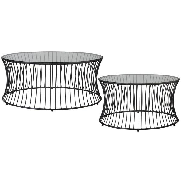 Cage Set of 2 Round Coffee Tables | Emissary