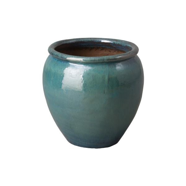 19 in. Round Ceramic Planter | Emissary