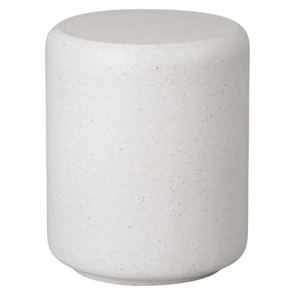 17 in. Caemen Cylinder Terrazzo White Garden Stool | Emissary